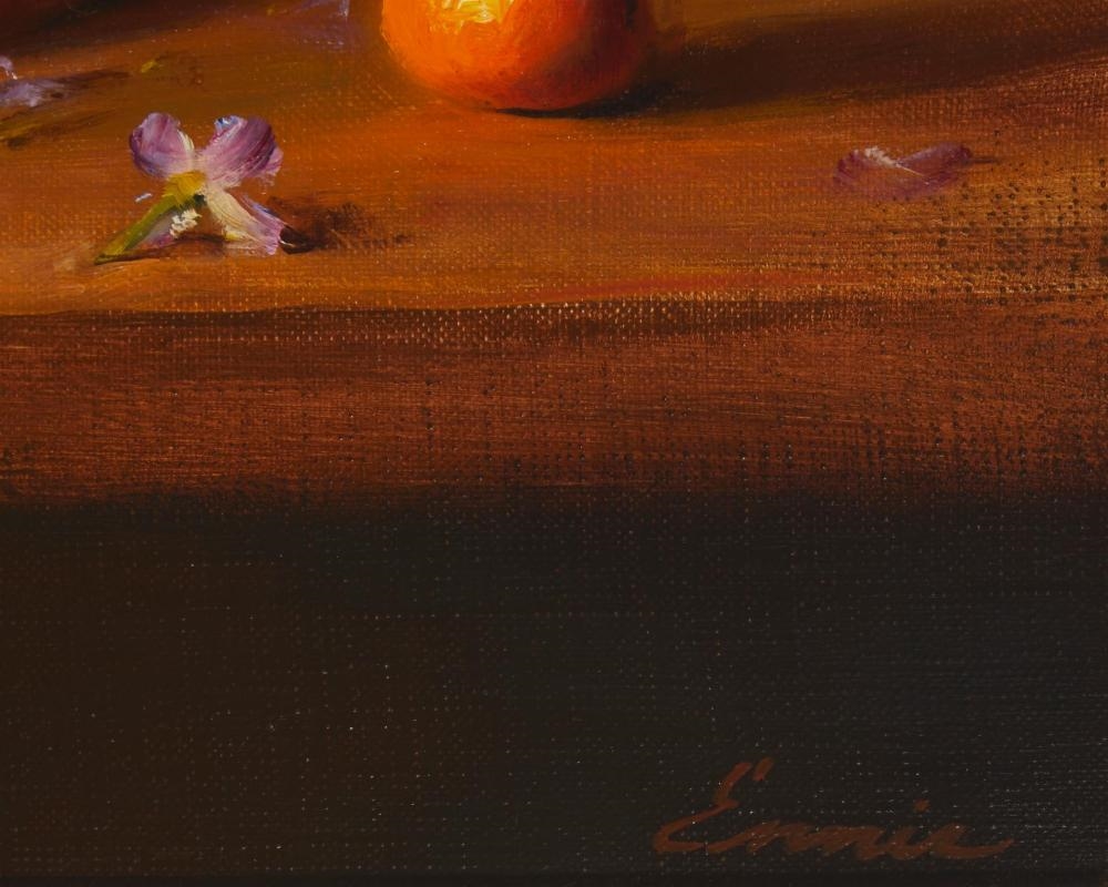 Cary Ennis | Still life with California poppies in a blue glass vase ...