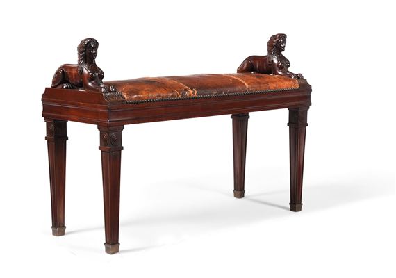 Thomas Hope | A REGENCY MAHOGANY HALL SEAT | MutualArt