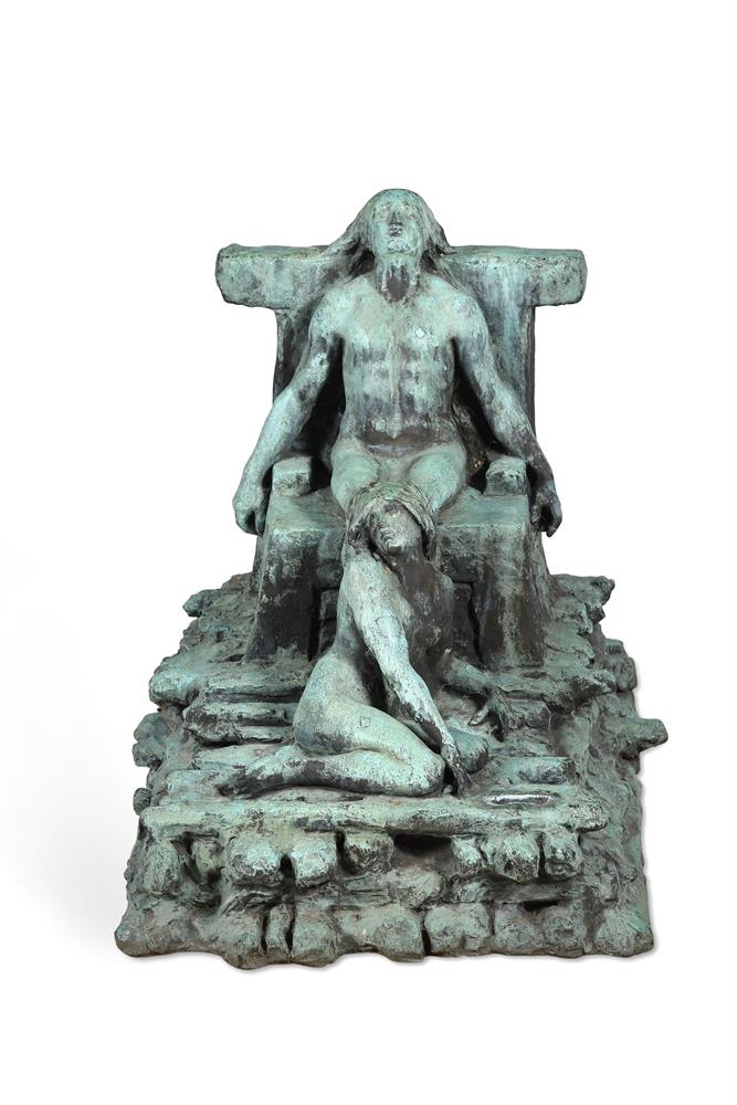 Stephan Abel Sinding | A VERDIGRIS PATINATED BRONZE FIGURAL GROUP ...