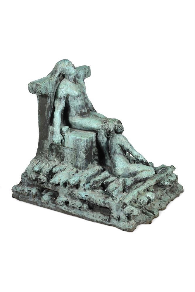 Stephan Abel Sinding | A VERDIGRIS PATINATED BRONZE FIGURAL GROUP ...