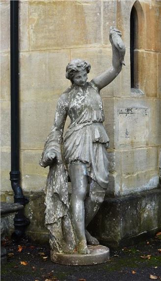 Austin And Seeley | A COMPOSTION STONE FIGURE OF A YOUNG FISHER GIRL ...