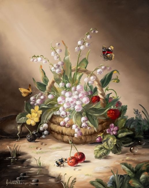 Hildegard Schwammberger | Blumenkorb | MutualArt