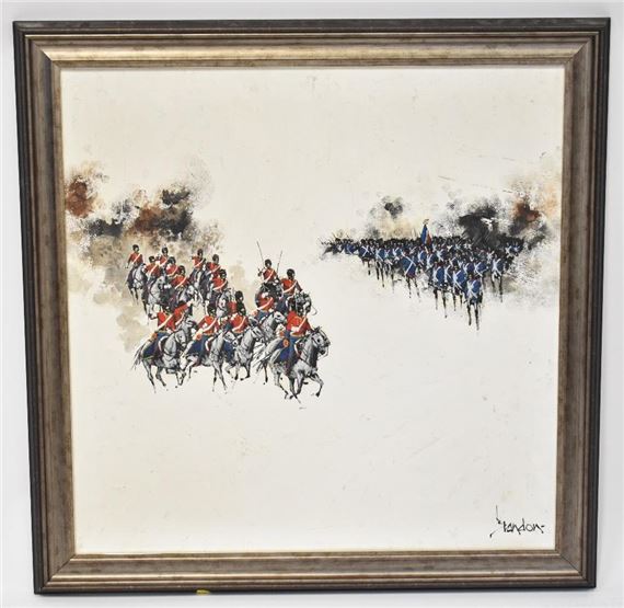 Brandon Cross | oil on canvas depicting British cavalry ready to charge ...