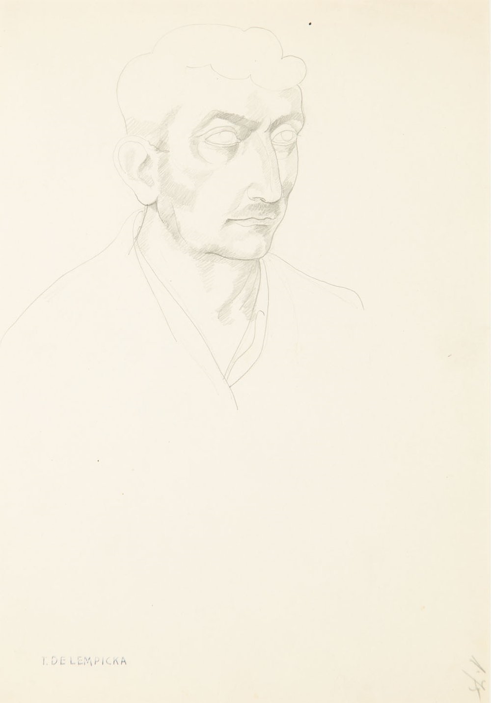Tamara de Lempicka | Man portrait (Circa 1924) | MutualArt