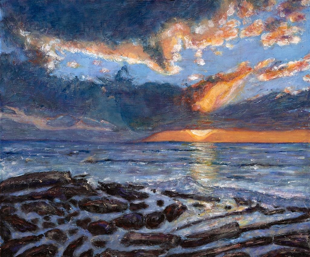 Stanley Perl | Sunset Over the Rocks | MutualArt