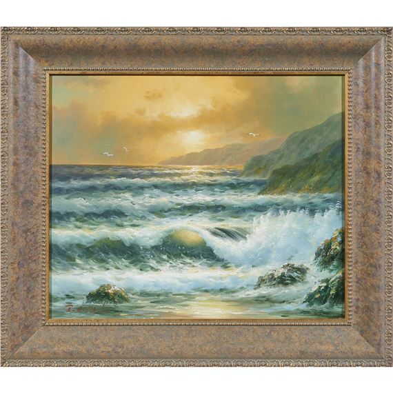 Eugene Garin | Waves at Sunset | MutualArt