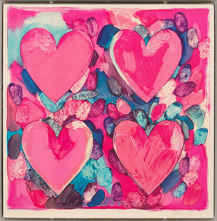 Jim Dine | Four Hearts (1969) | MutualArt