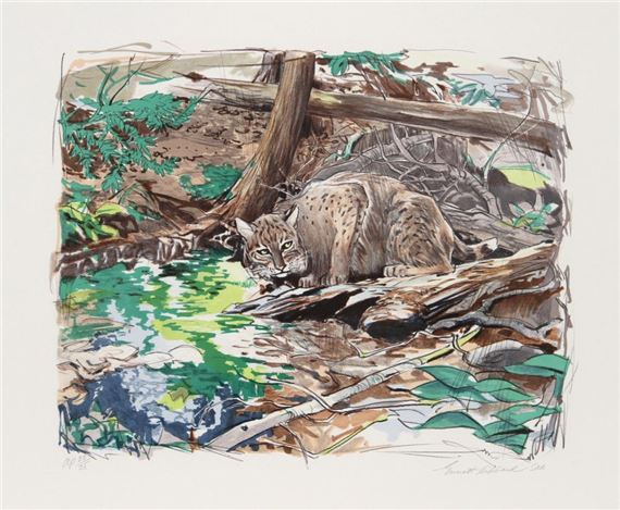 Everett Hibbard | Adirondack Bobcat (1979) | MutualArt