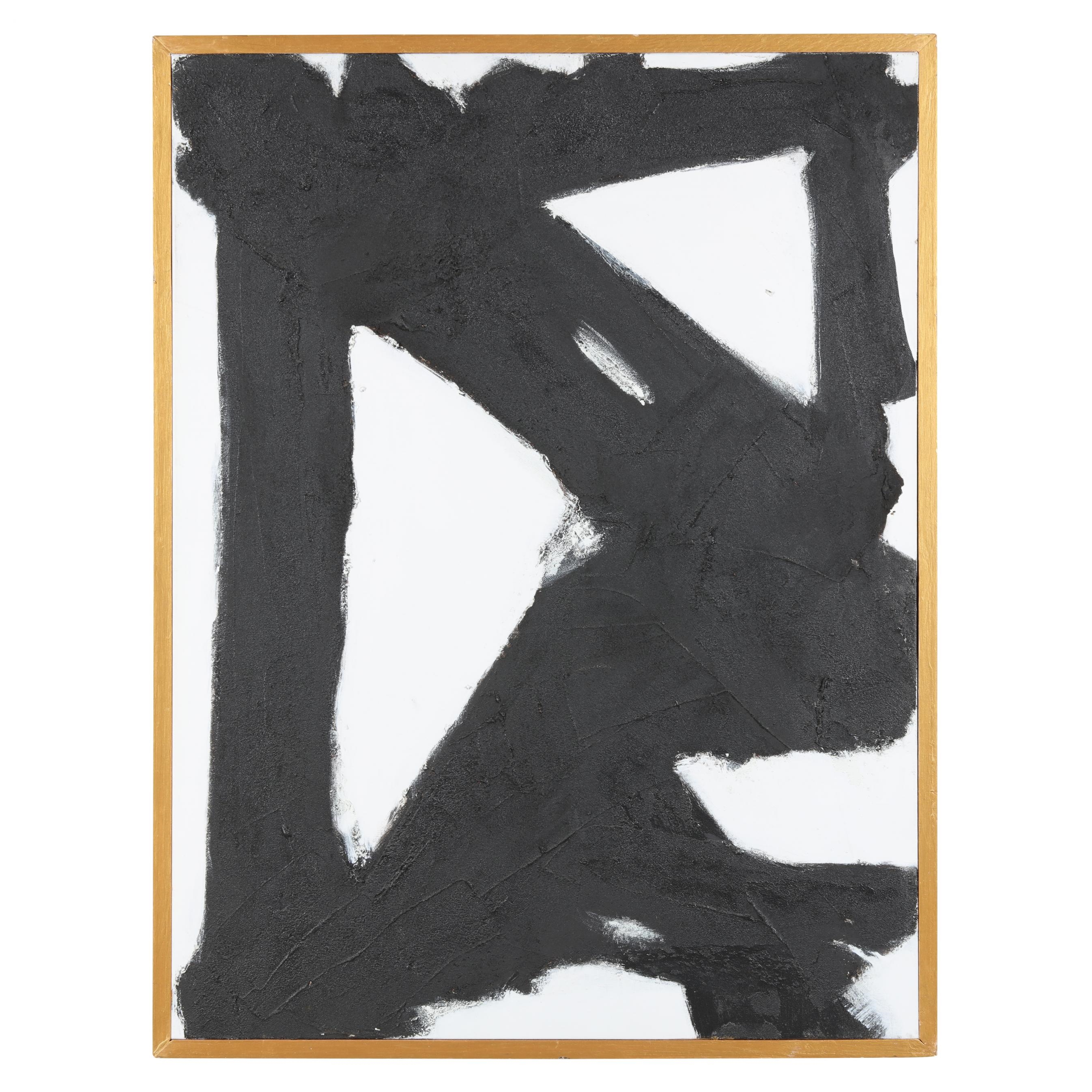 Ron Goins | Black on White Abstract | MutualArt