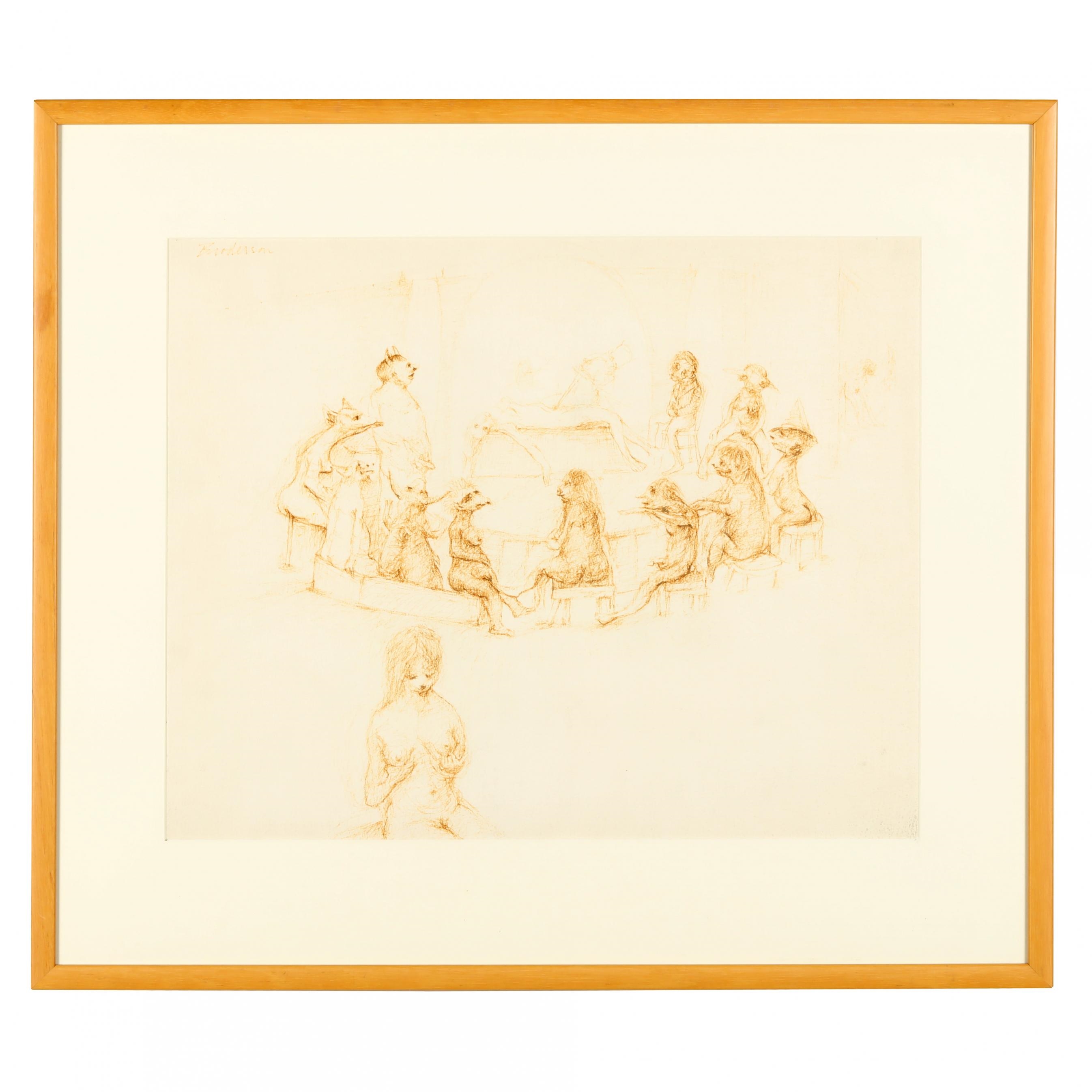 Robert Broderson | A Gathering of Beasts (1950) | MutualArt