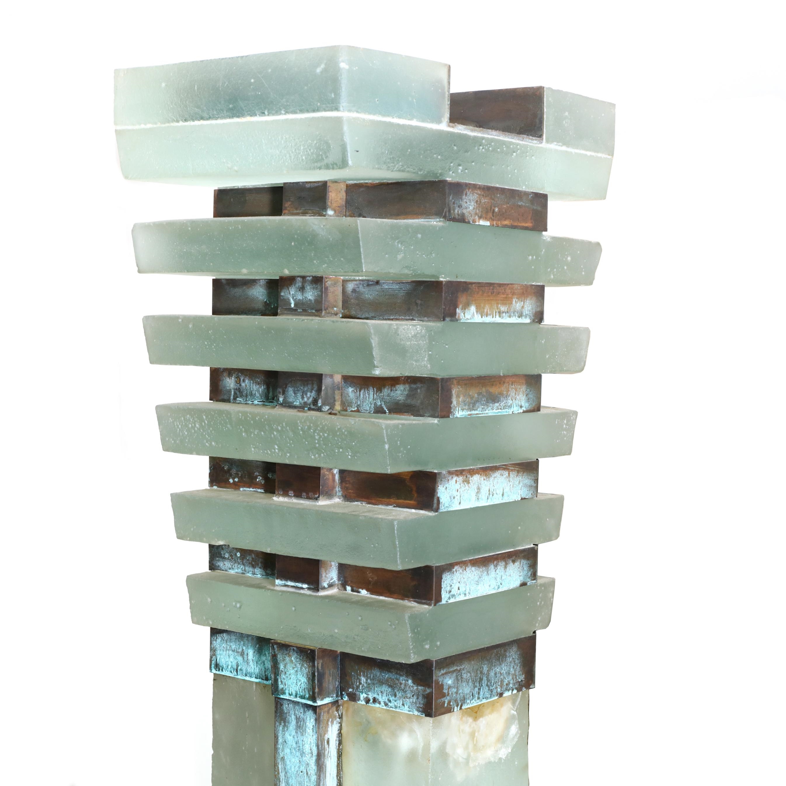 Howard Ben Tré | Aligned Section Monumental Glass Sculpture | MutualArt