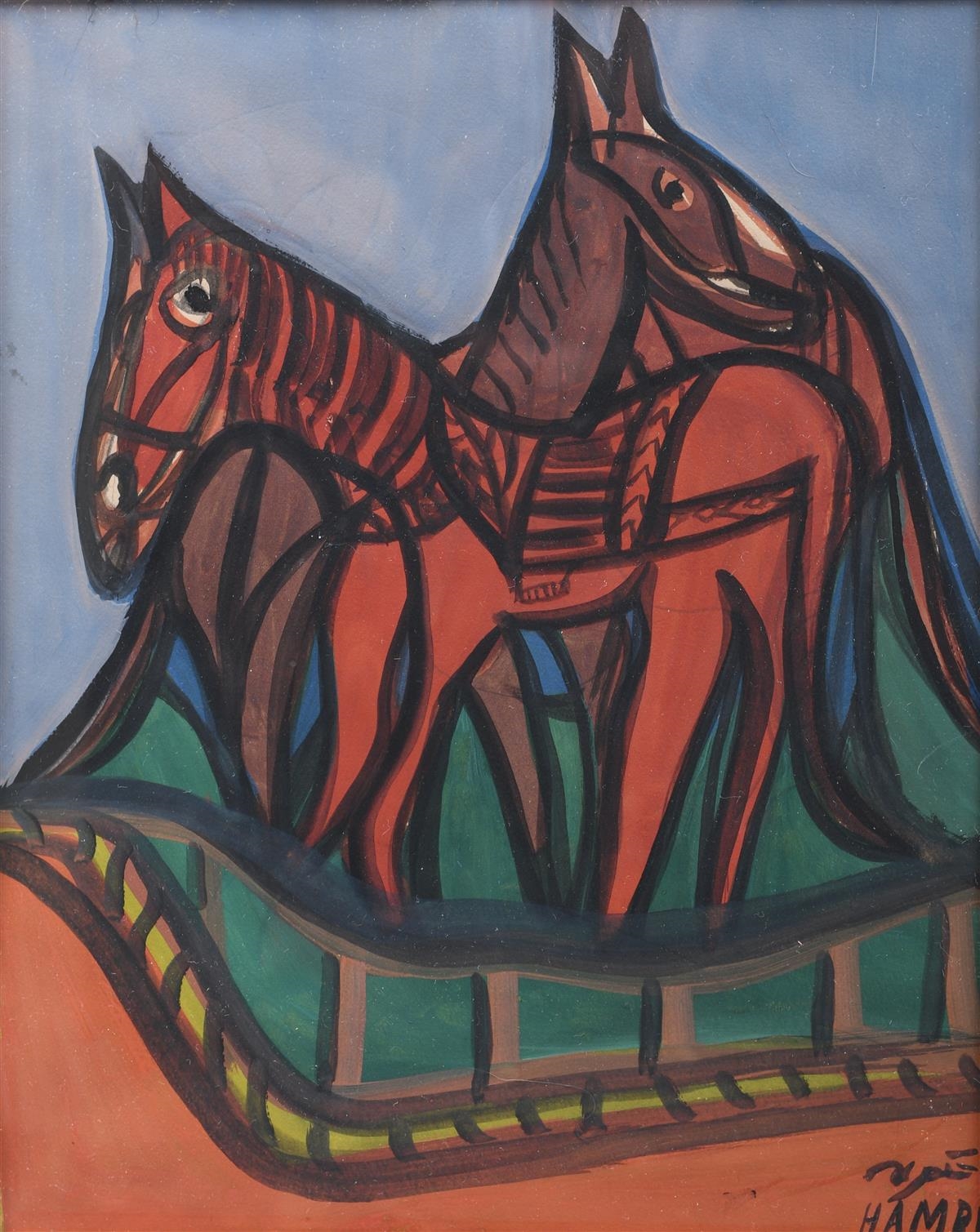 Mohamed Hamri | PAIR OF HORSES | MutualArt