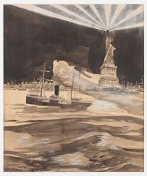 Franz Gailliard | Cargo sous la statue de la Liberté | MutualArt