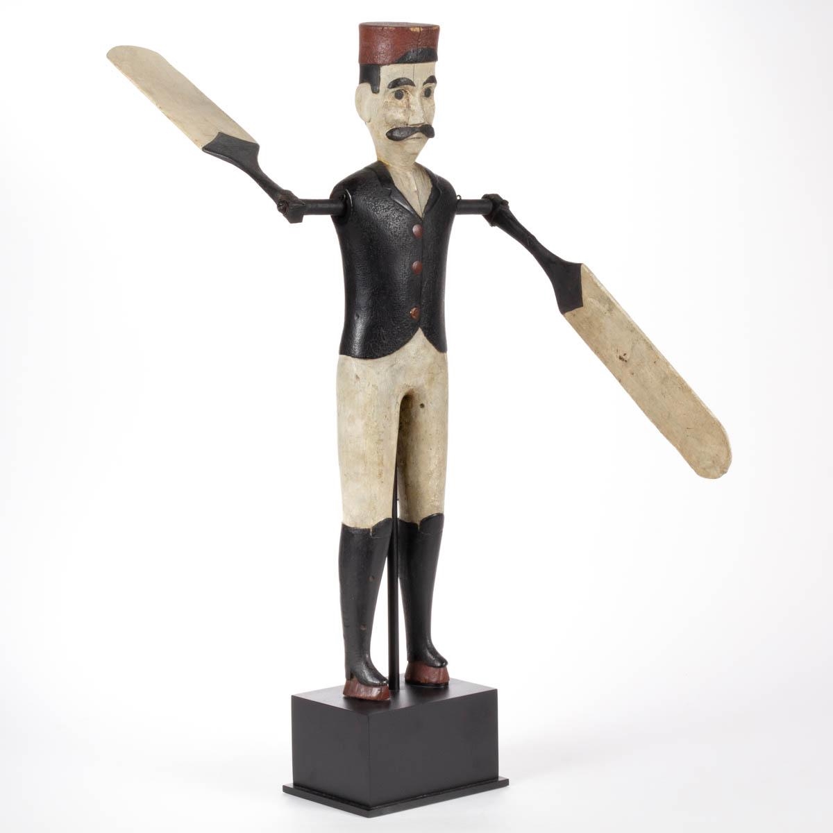 American Folk Art School, 19th Century | PAINTED TRAIN CONDUCTOR ...