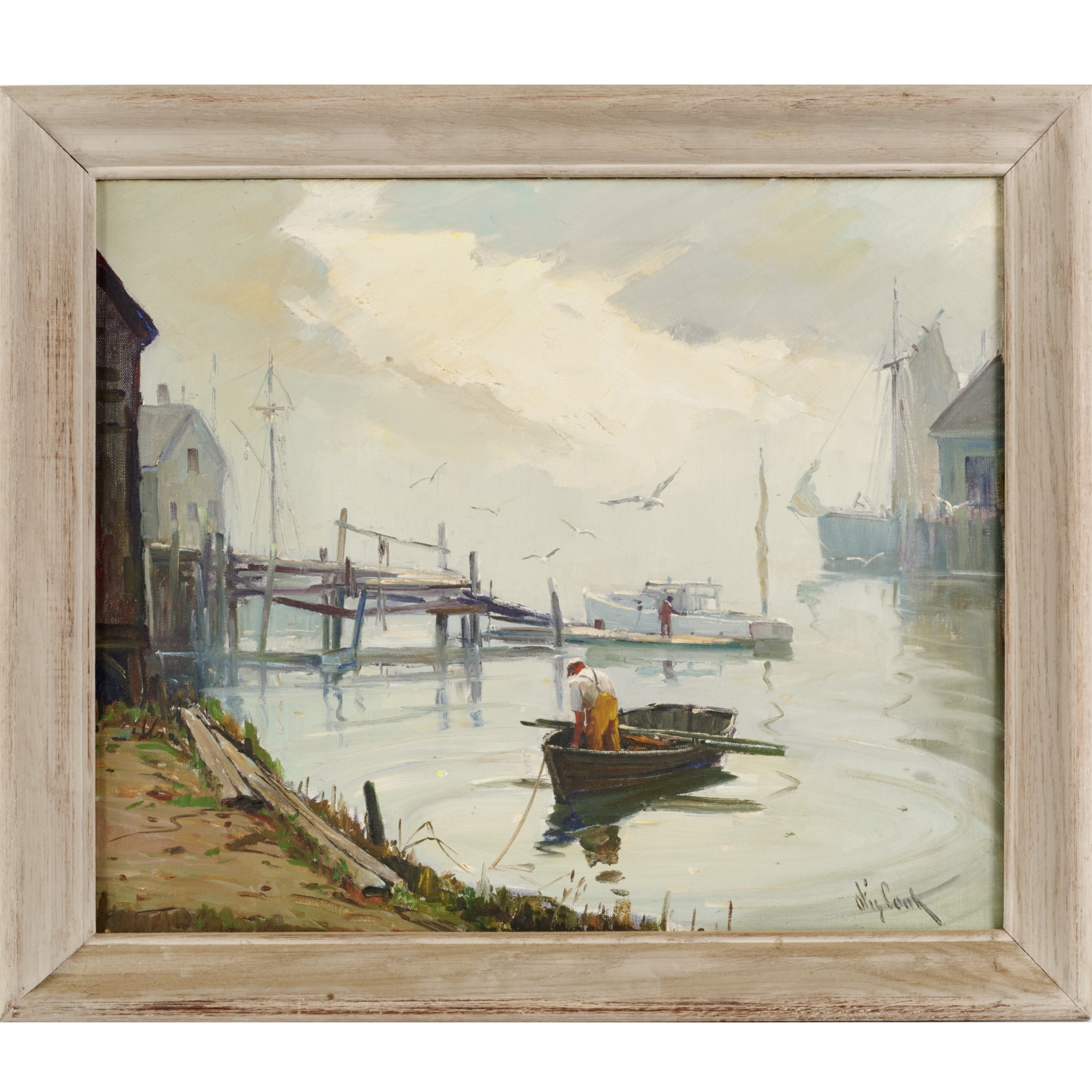 Otis Cook | Harbor Scene | MutualArt