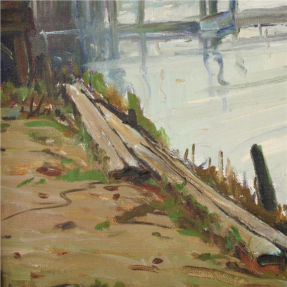 Otis Cook | Harbor Scene | MutualArt