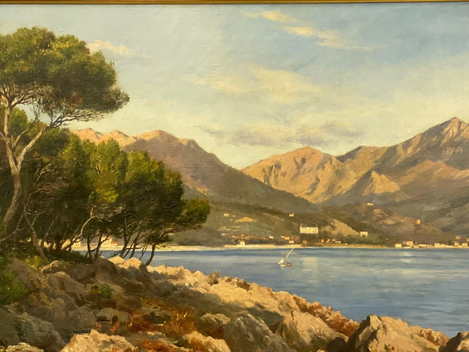 August Fischer | Harbor landscape (1894) | MutualArt