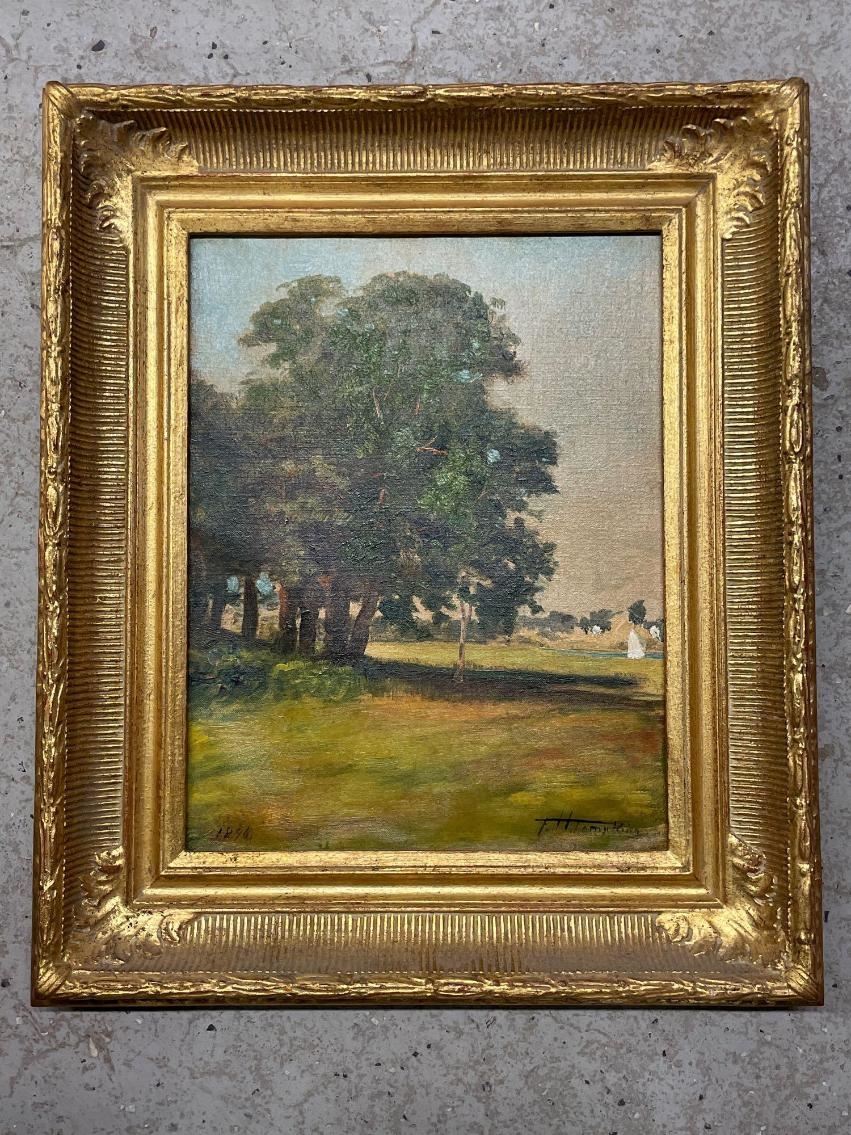 Frank Hector Tompkins | Landscape depicting a grove of trees (1896 ...