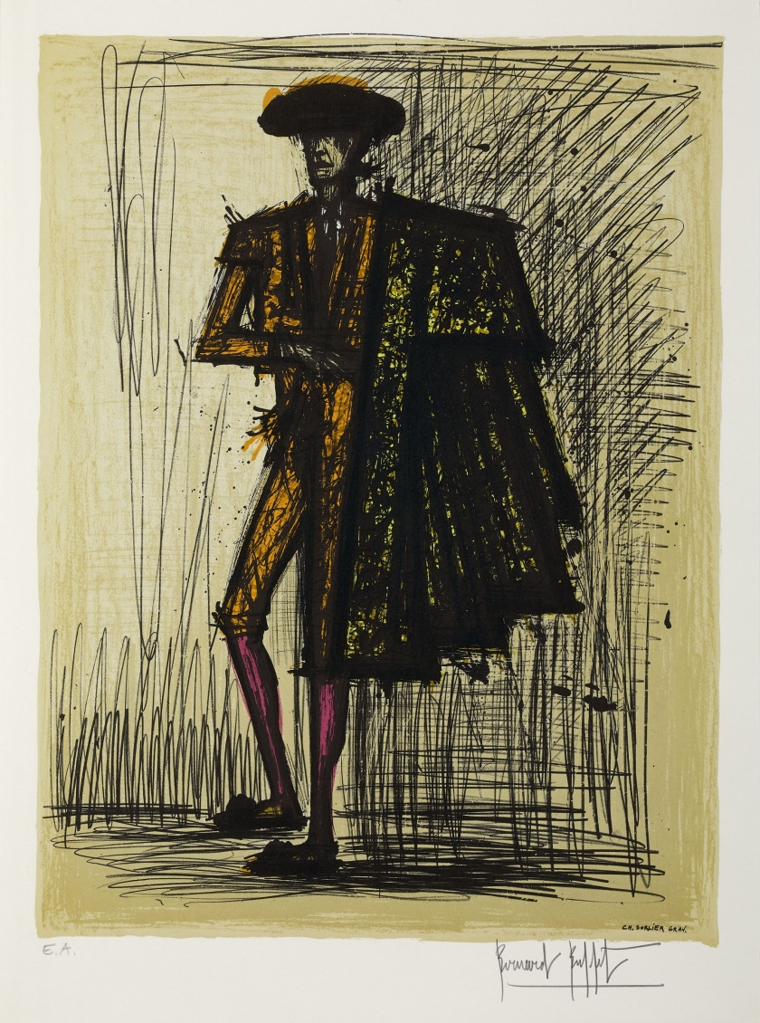 Bernard Buffet | Carmen en contrebandière et le Matador (1981) | MutualArt