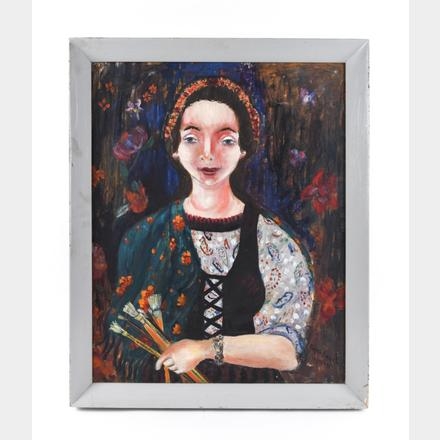 Rifka Angel | Self portrait of the artist (1937) | MutualArt