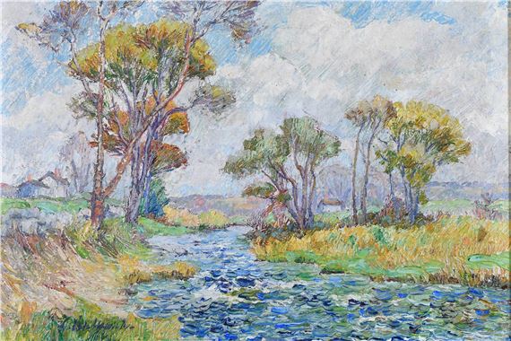 Helen Hamilton | Summer Landscape with Stream | MutualArt