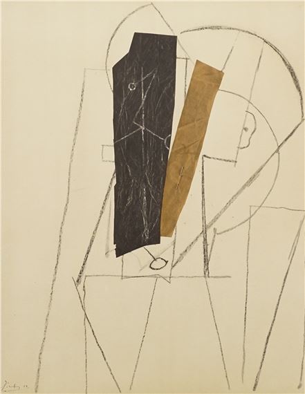 Pablo Picasso | Paper collage (1910) | MutualArt