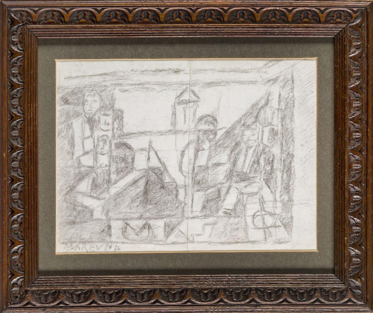 Marie Vorobieff Marevna | Sketch of Friends of Montparnasse | MutualArt