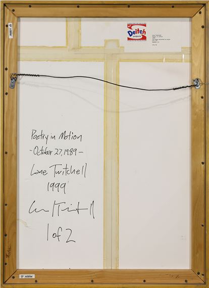 Lane Twitchell | Poetry in Motion: 10-27-89 (1999) | MutualArt