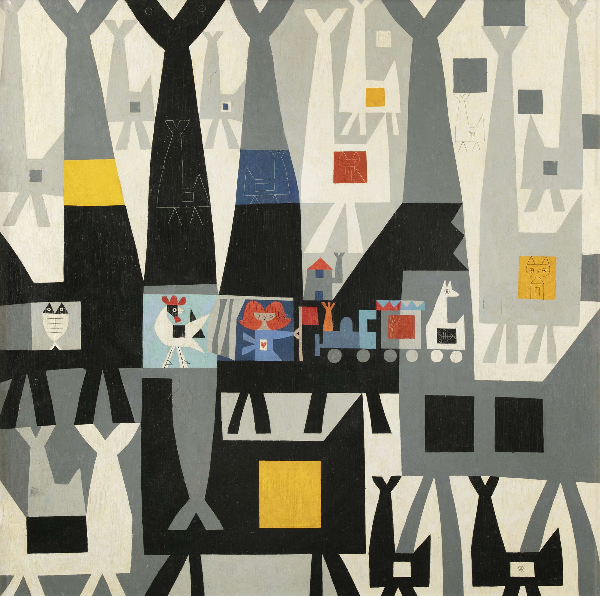 Colin Middleton | Abstract with Toy Train | MutualArt