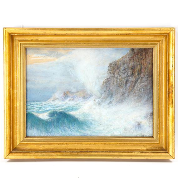 William Arthur Toplis | rough seas on the Sark coast | MutualArt