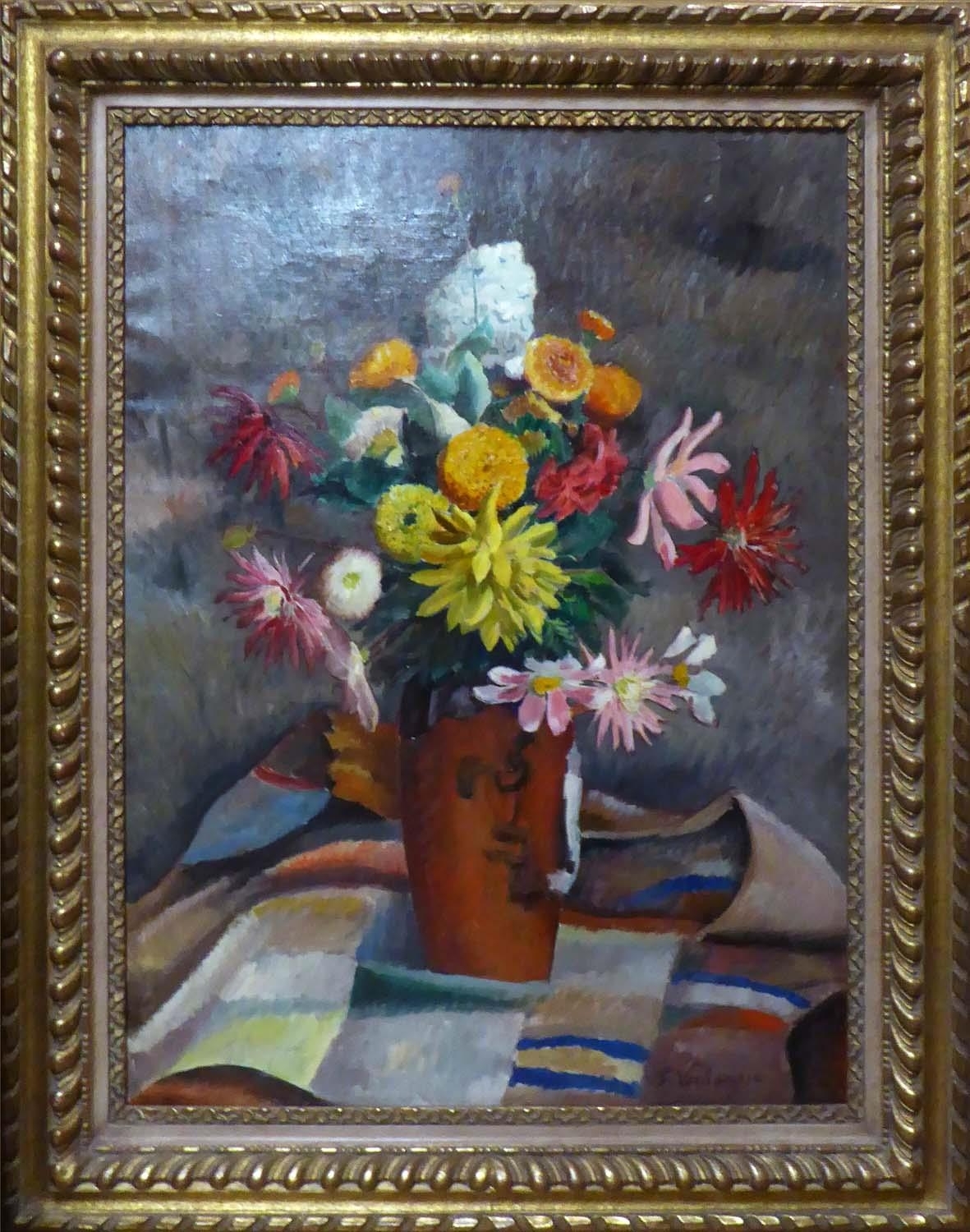 Fernand Verhaegen | Still life of Chrysanthemums | MutualArt