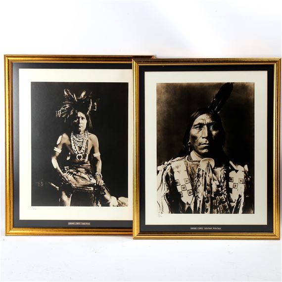 Edward S. Curtis | 3 limited edition sepia toned silver gelatine prints ...