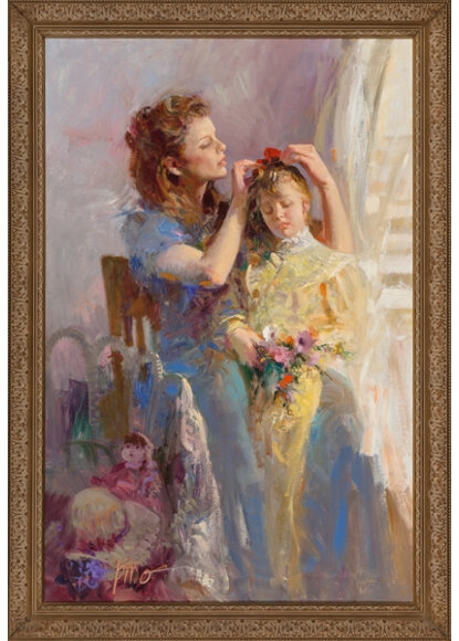 Giuseppe Pino | Portrait of a mother and daughter | MutualArt
