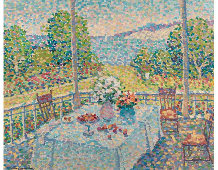 Jeanne Selmersheim-Desgranges | A luncheon in dappled sunlight | MutualArt