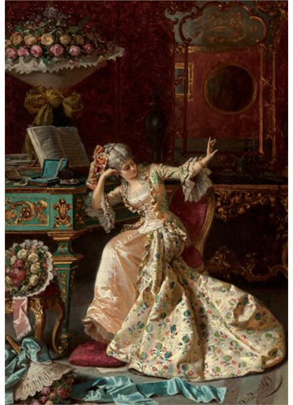 Pio Ricci | The salon (1879) | MutualArt