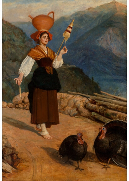 Philip Hermogenes Calderon | The water carrier (1866) | MutualArt