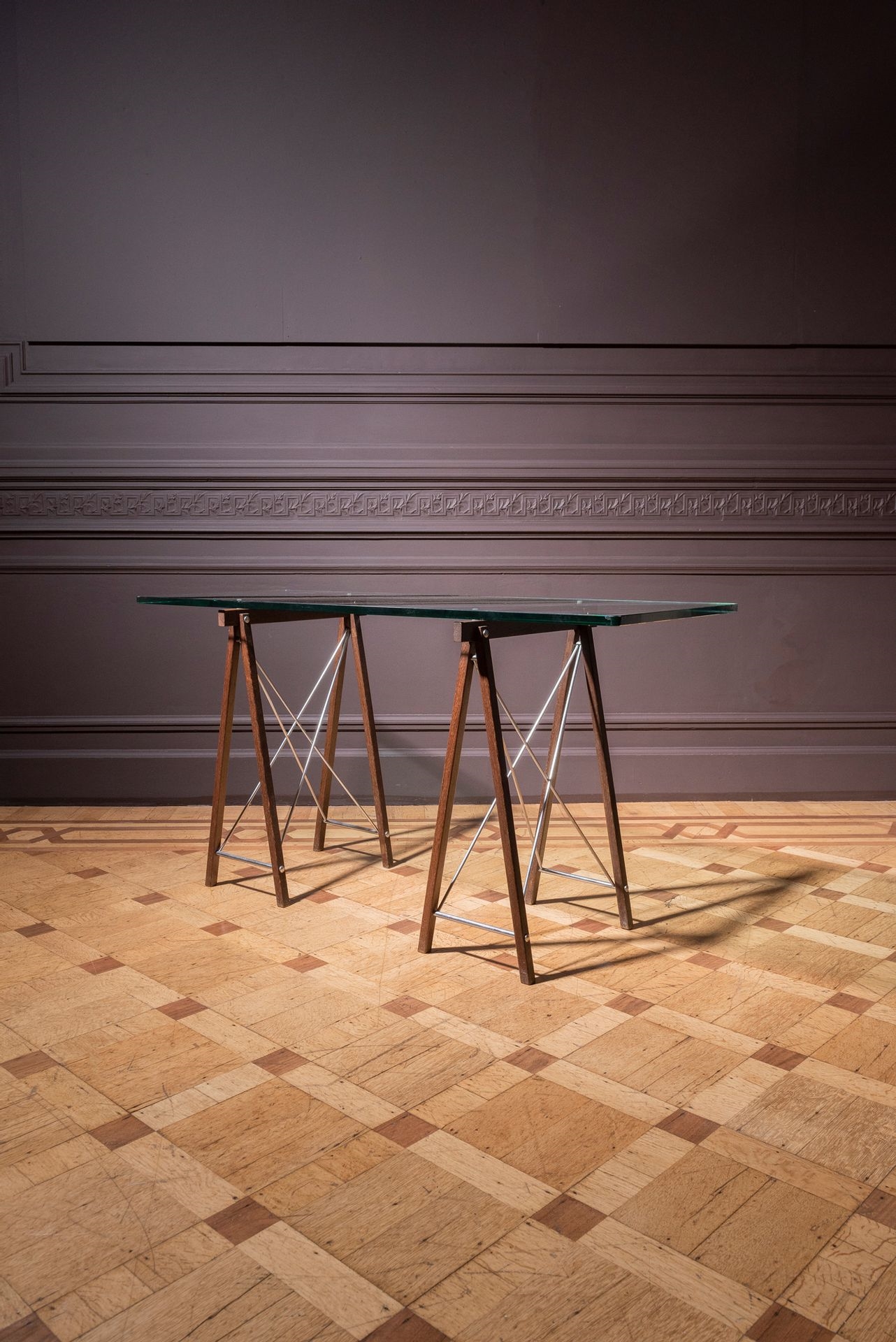 Jules Wabbes | Table-console à tréteaux | MutualArt