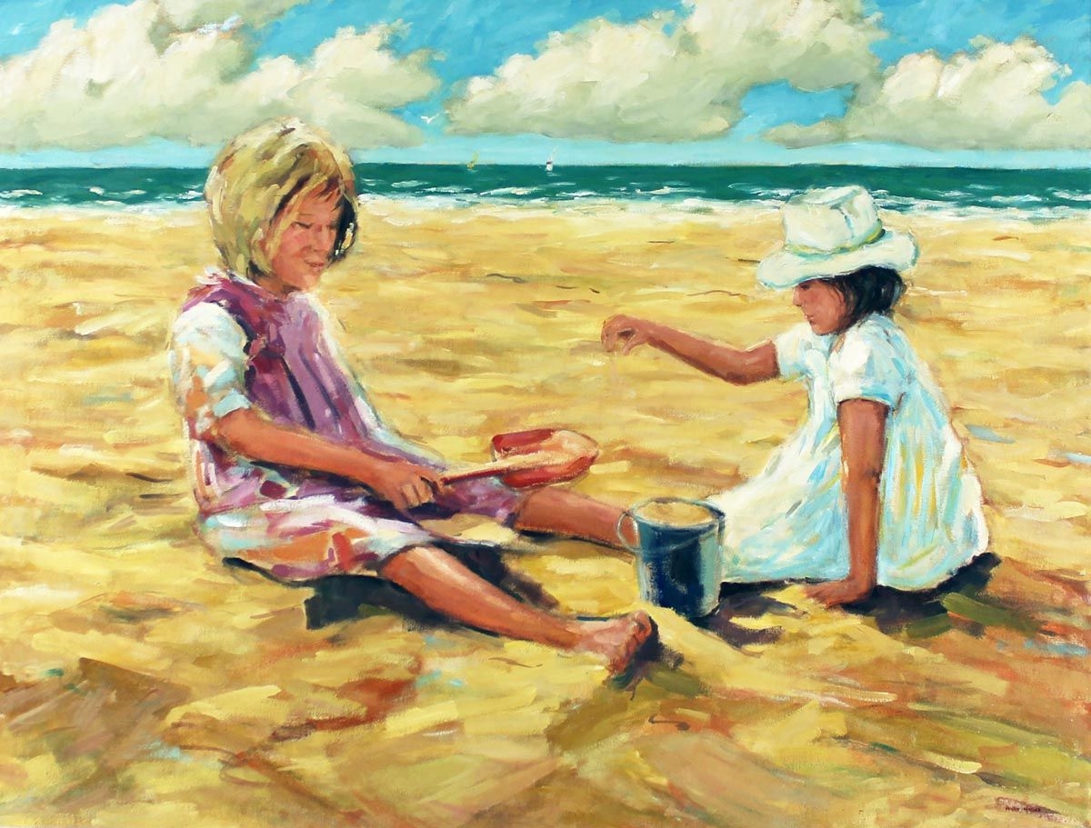 Mark Magee | Girls at the Beach | MutualArt