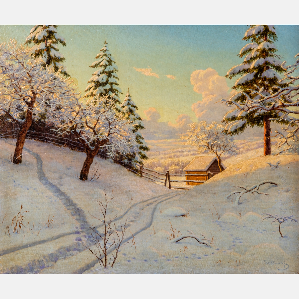 Boris Nikolaevich Bessonov | Winter Scene | MutualArt
