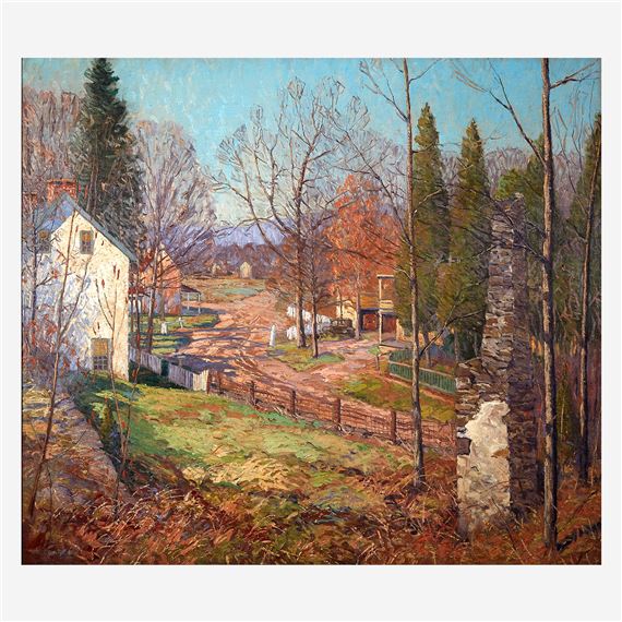 Kenneth Nunamaker | River Road at Centre Bridge (1920) | MutualArt