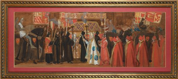 Frank Owen Salisbury Study For Edward I And The Passing Of Queen