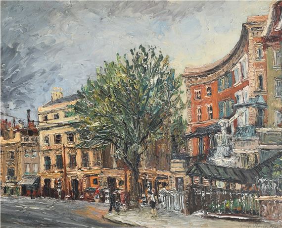 George Hann | London street scene (1946) | MutualArt