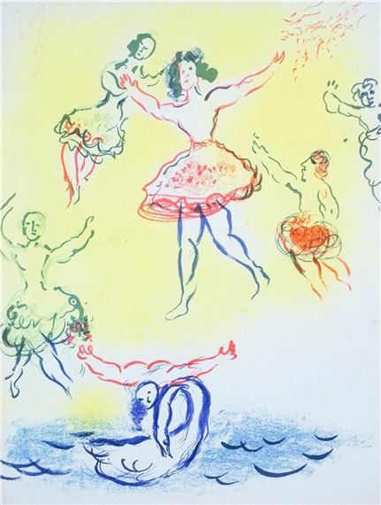 Marc Chagall | Sketch of Swan Lake | MutualArt