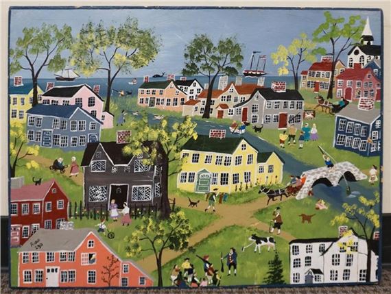 Anna Igo | Village Scene | MutualArt