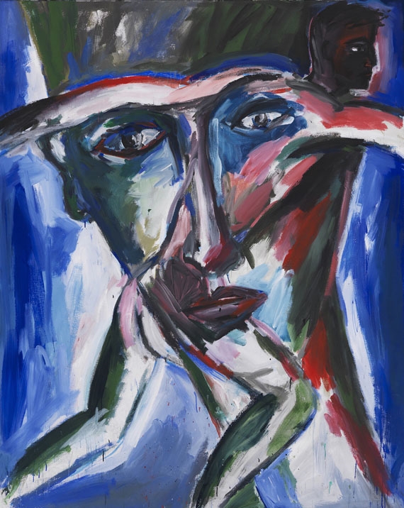 Helmuth Middendorf | MYSTERIOUS PAINTING: HEAD RUNNER (1984) | MutualArt