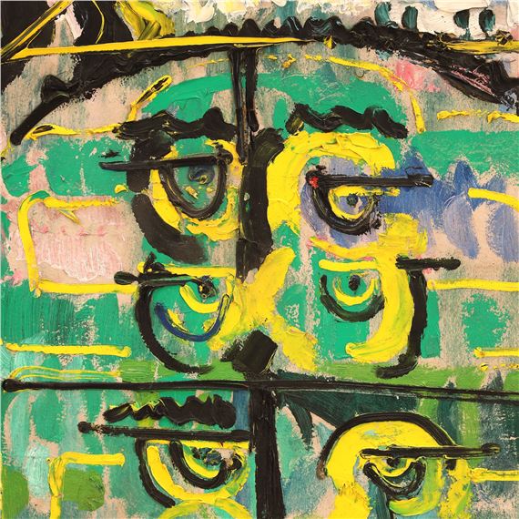 Ion Tuculescu | Totem on a green background | MutualArt