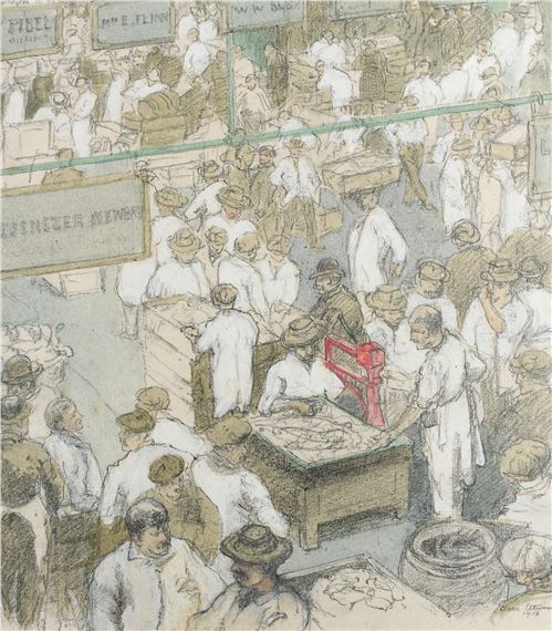 Clare Atwood | The fish market (1913) | MutualArt