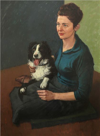 Michael Noakes | Portrait of Clare Connell (later Rowland) with her dog ...