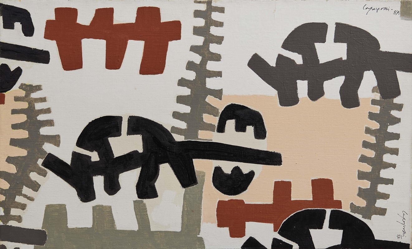 Giuseppe Capogrossi | Surface 560 (1957) | MutualArt