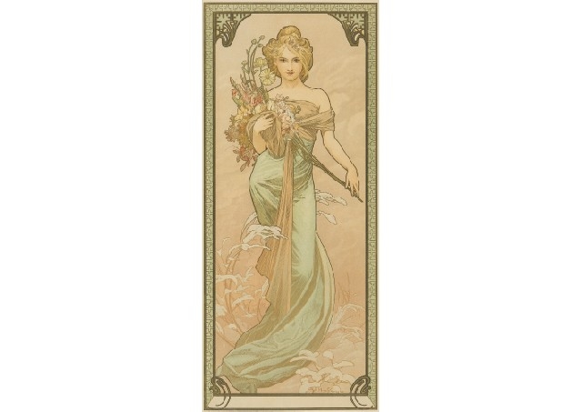 Alphonse Mucha Seasons Spring